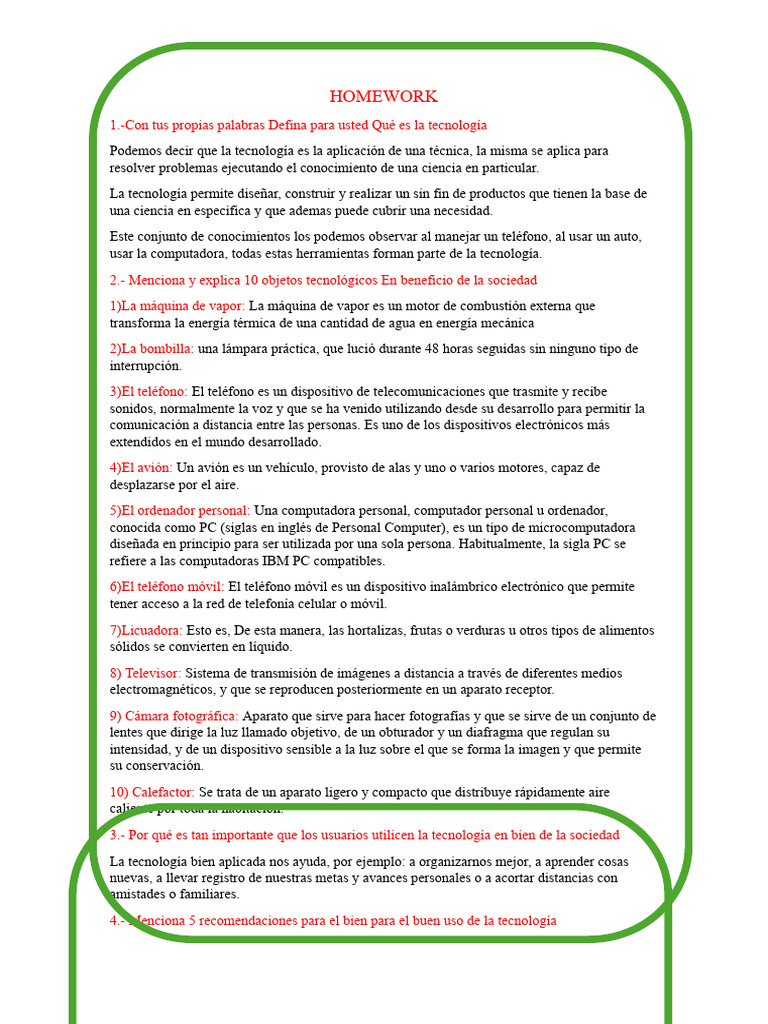 Homework Computacion | PDF | Computadoras personales | Motores