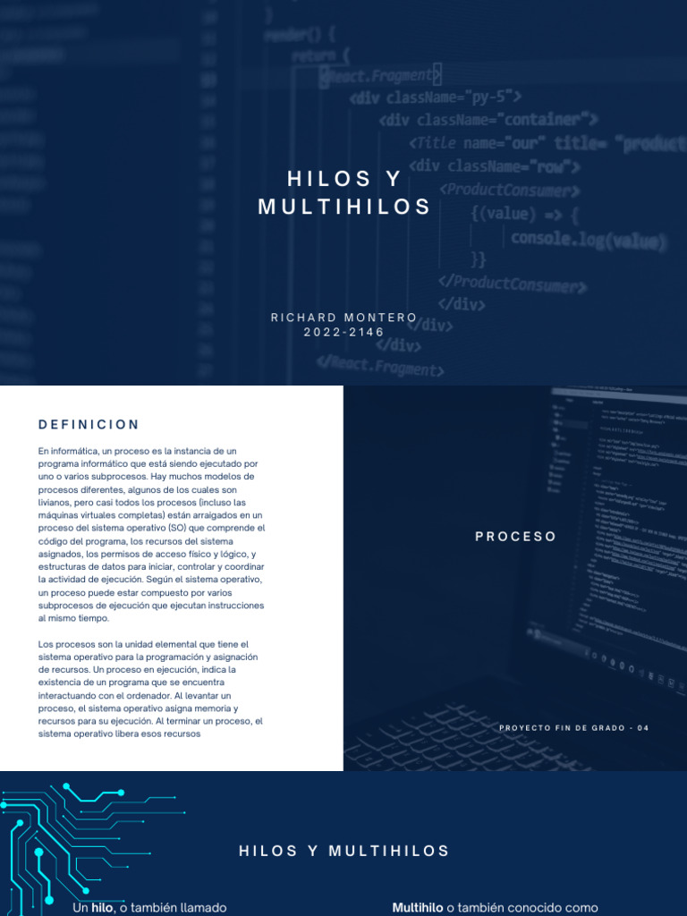 Hilos y Multihilos | PDF | Hilo (Computación) | Proceso (Computación)