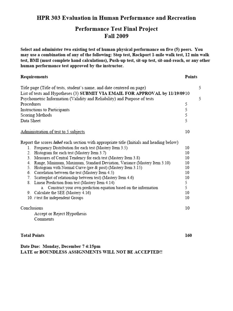 Human Performance Test Evaluation Guide | PDF | Student's T Test ...