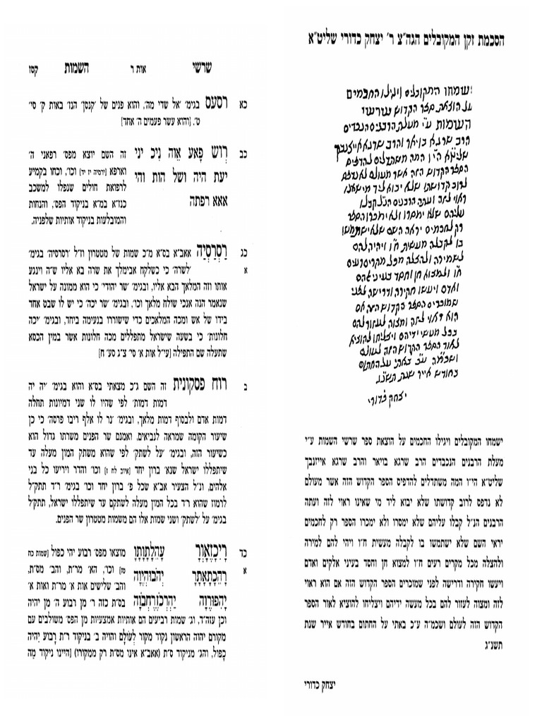 Shorshei Ha-Shemot | PDF