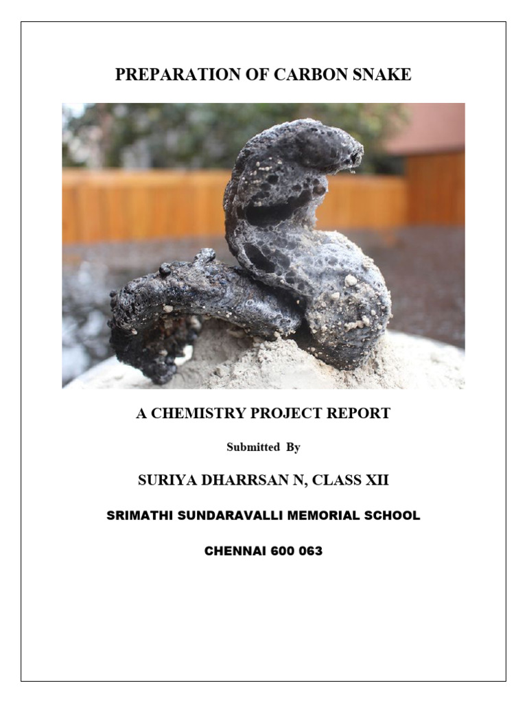 Preparation of Carbon Snake 2 | PDF | Redox | Chemical Reactions