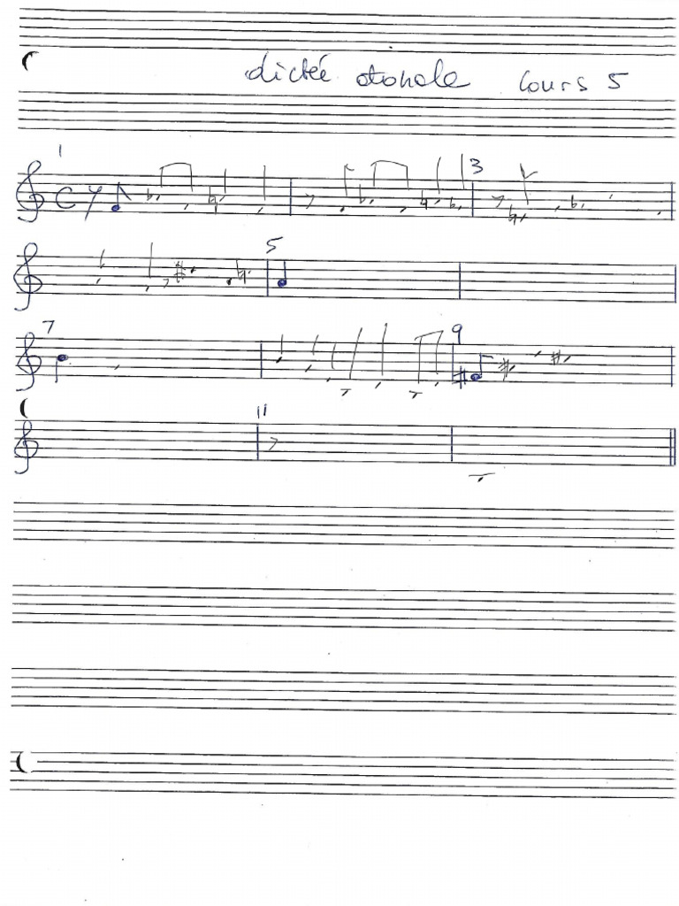 Dictee Atonale Cours 5 | PDF