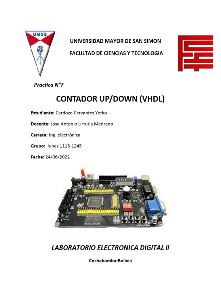 lab7 | PDF | Vhdl | Lenguaje de descripción de hardware