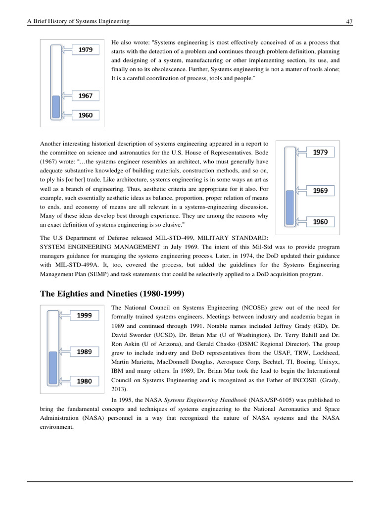 History of Systems Engineering Overview | PDF | System | Product Lifecycle