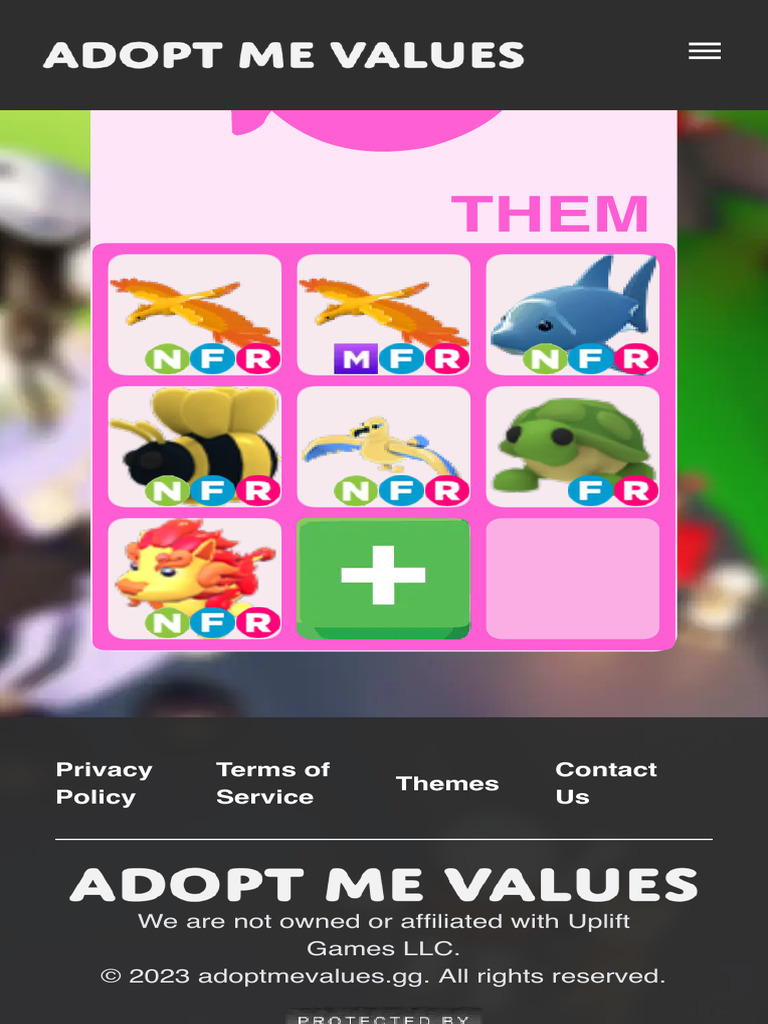 Calculator - Adopt Me Values | PDF