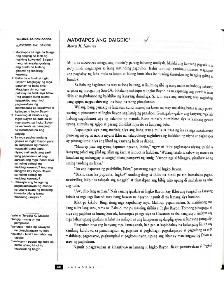 Matatapos Ang Daigdig Marcel Navarra | PDF