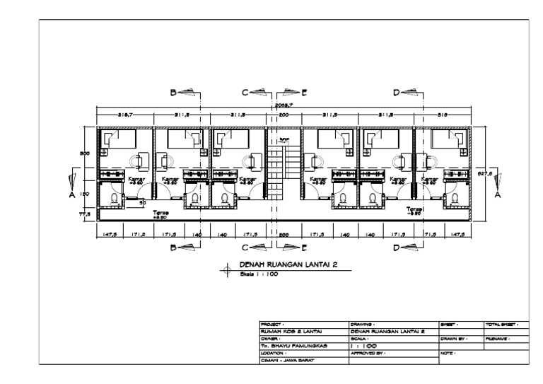 02 - Denah Lantai 2 Kos Cimahi | PDF