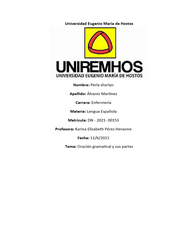 Len. Ta. 3 Perla | PDF | Verbo | Oración (Lingüística)