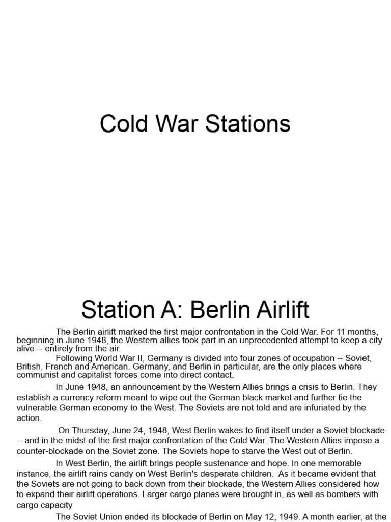 Cold War Stations | PDF | Korean War | Cuban Missile Crisis