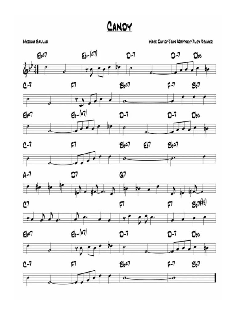 candy lead sheet | PDF