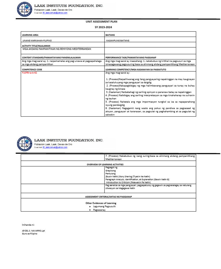 Unit Assesment G10 Map | PDF