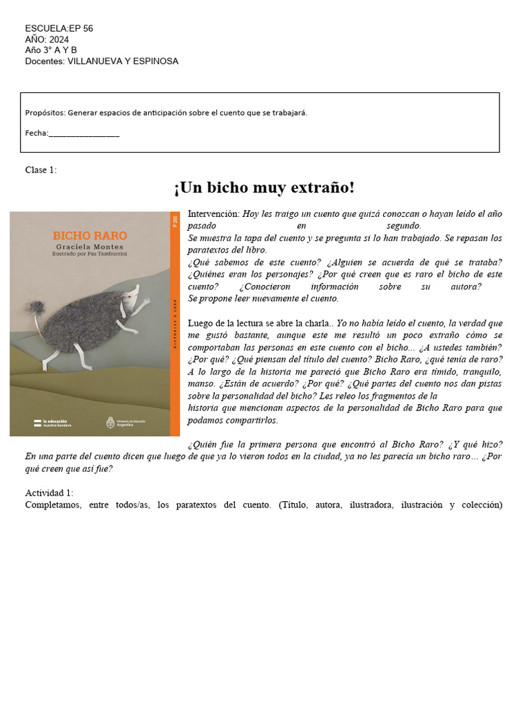 Secuencia - Bicho Raro EP56DE3RO | PDF