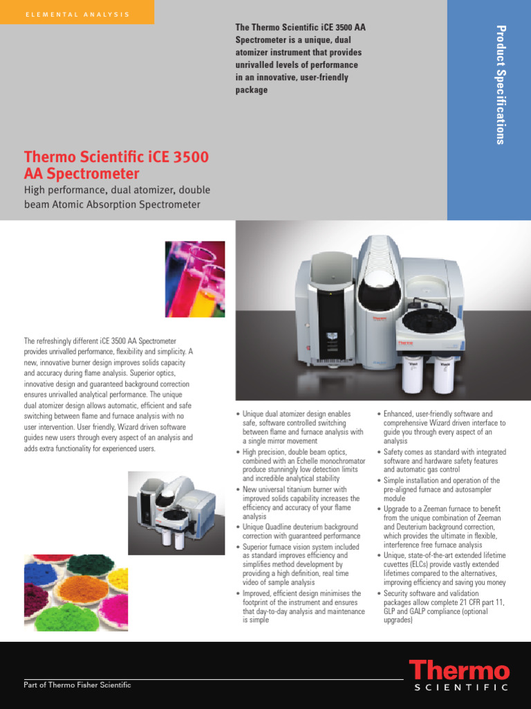 Thermo Scientific iCE 3500 AA Spectrometer: High Performance, Dual ...