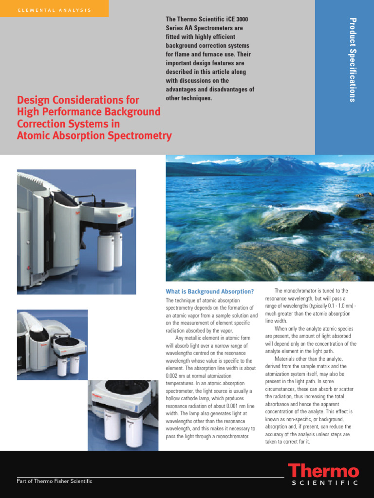 Design Considerations For High Performance Background Correction