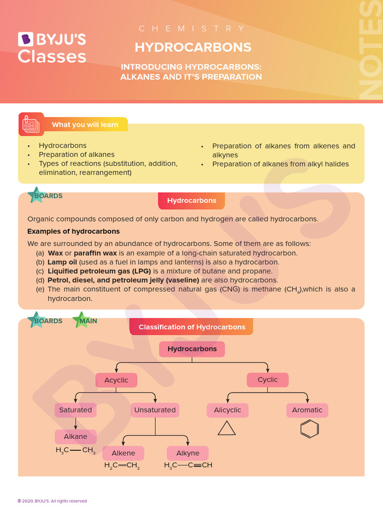 Hydrocarbons: Alkanes and Reactions | PDF | Alkane | Hydrocarbons