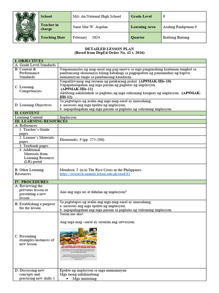 Implasyon LP 2 | PDF