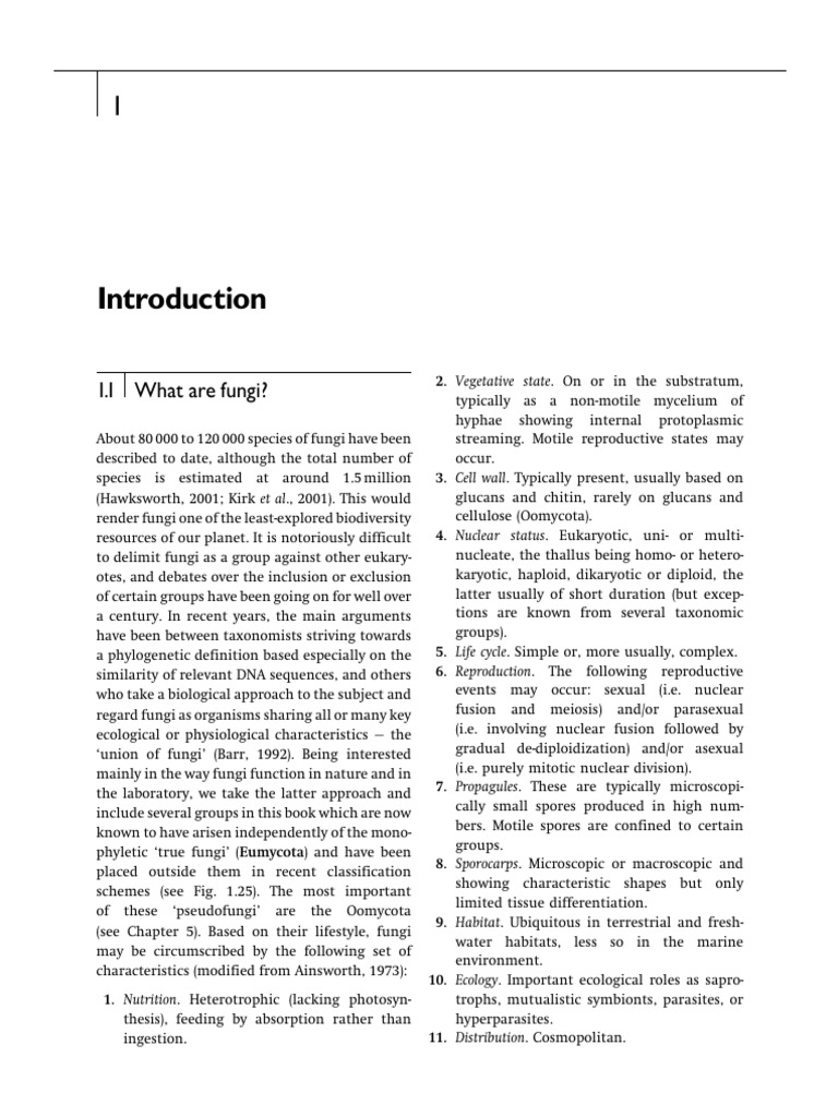 Capitulo 1 Webster and Weber Introduction To Fungi | PDF | Fungus ...