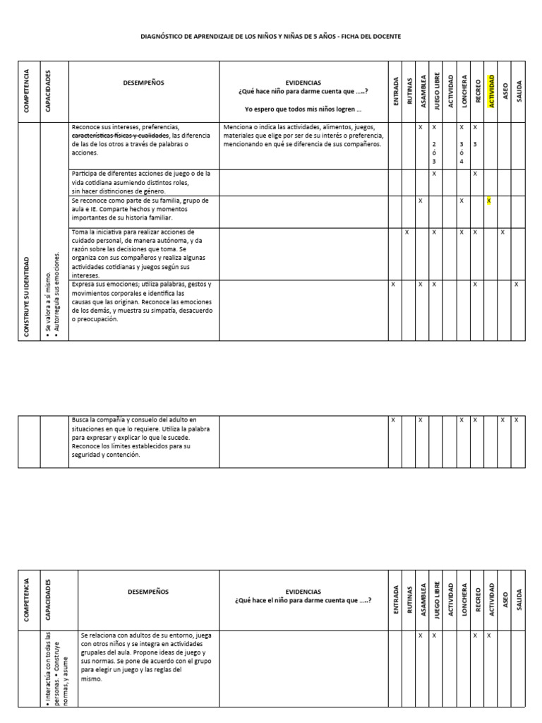 DIAGN+ôSTICO DE APRENDIZAJE DE LOS NI+æOS Y NI+æAS DE 5 A+æOS 20.02 ...