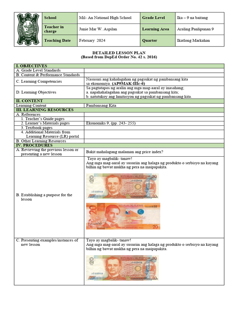 Implasyon Lp1 Draft Pdf