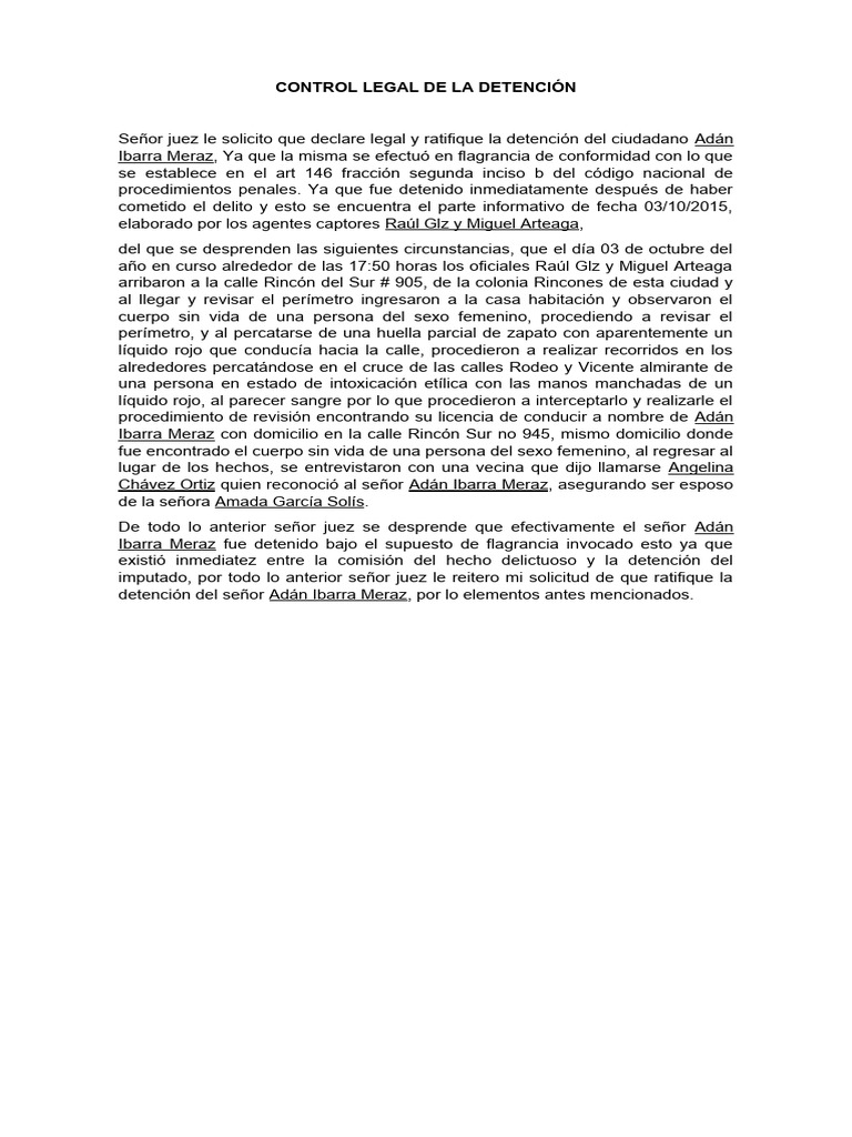 Detención de Adán Ibarra Meraz | PDF | Justicia | Crimen y violencia