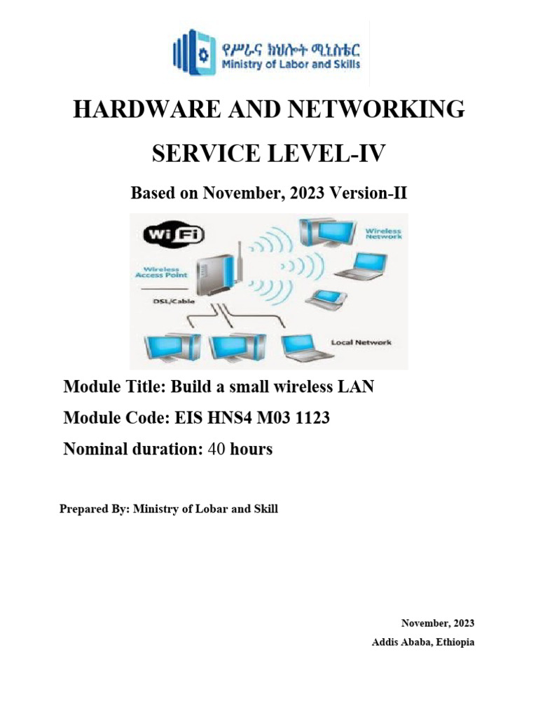 M03 - Build a Small Wireless LAN | PDF | Wireless Access Point | Computer Network