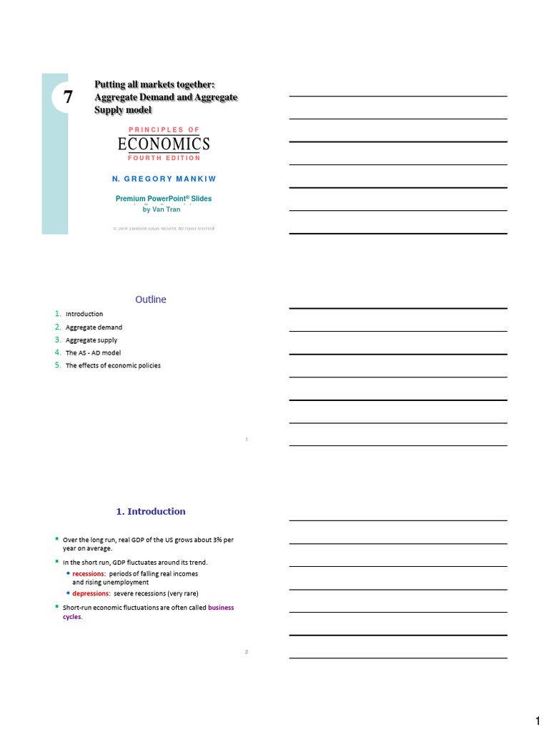 Chapter 7 Aggregate Demand and Aggregate Supply | PDF | Aggregate Demand | Demand
