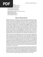 Self Reliance by Ralph Waldo Emerson (TEXT) | PDF | Ralph Waldo Emerson ...