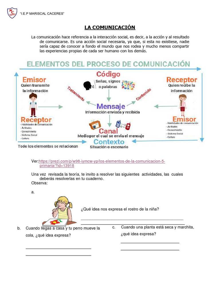 Comunicación para 5to Grado Primaria | PDF | Comunicación
