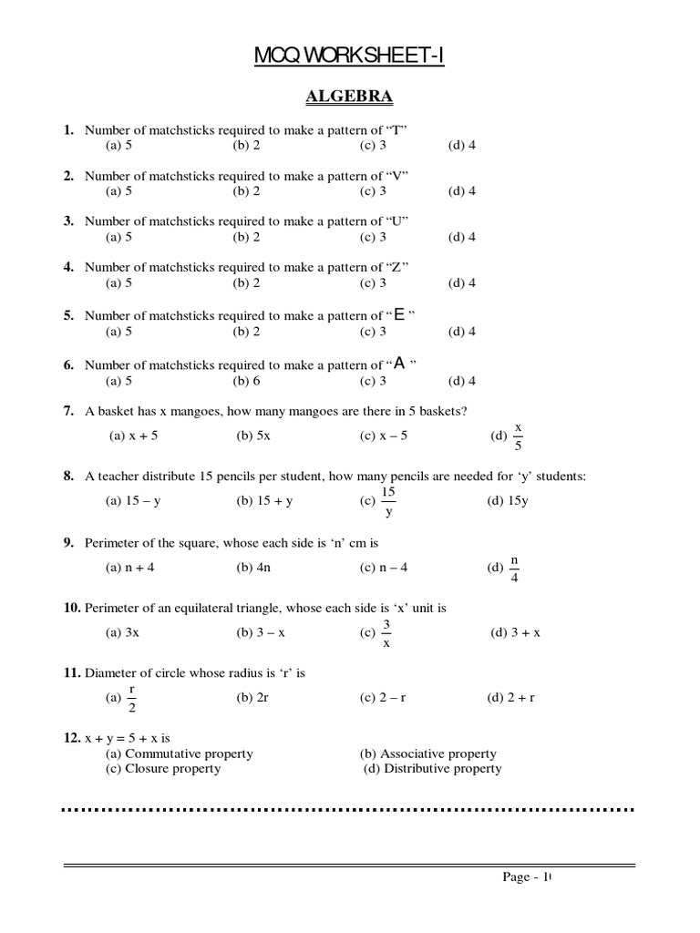 Algebra | PDF | Equations | Elementary Mathematics
