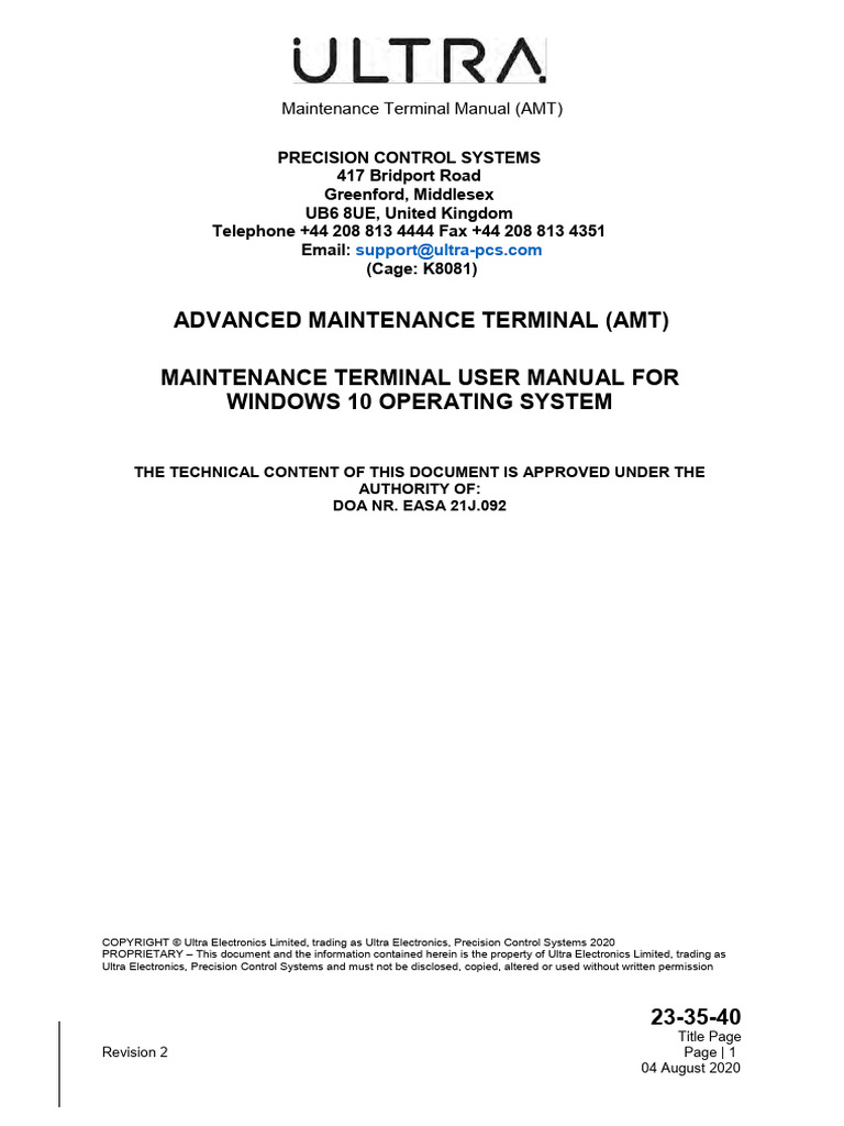 Amt User Manual 23 35 40 Rev 2 | PDF | Usb Flash Drive | Computer Terminal