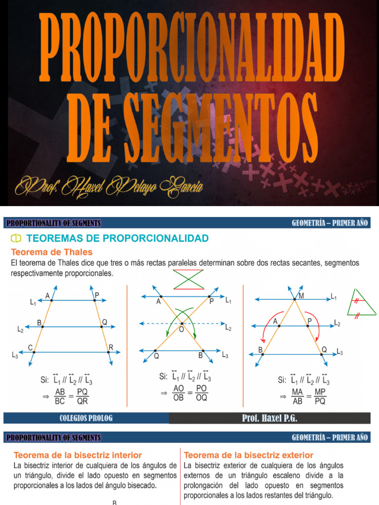 Primer Año - Tema 5 - Proporcionalidad de Segmentos | PDF