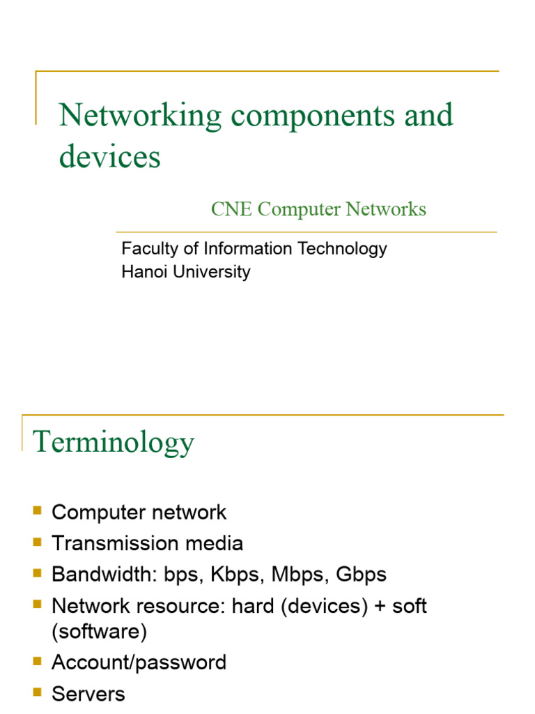 Understanding Networking Components and LANs | PDF | Computer Network | Local Area Network