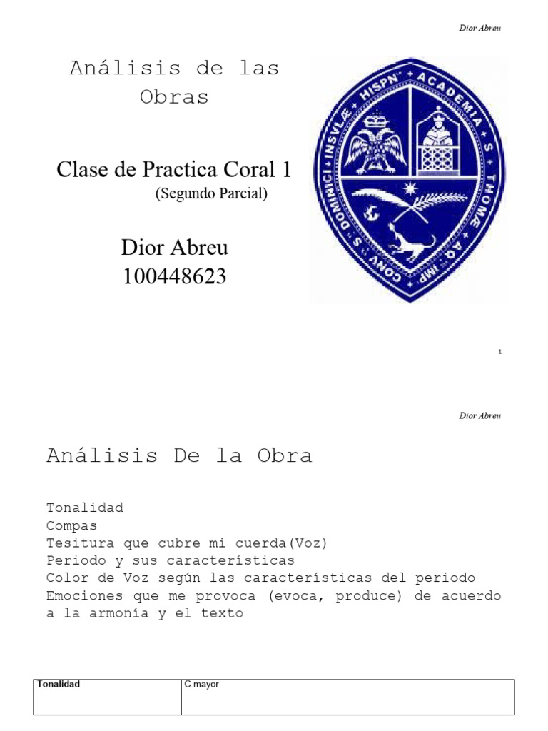 Análisis de Las Obras 2 | PDF | Composiciones Musicales | Musicología