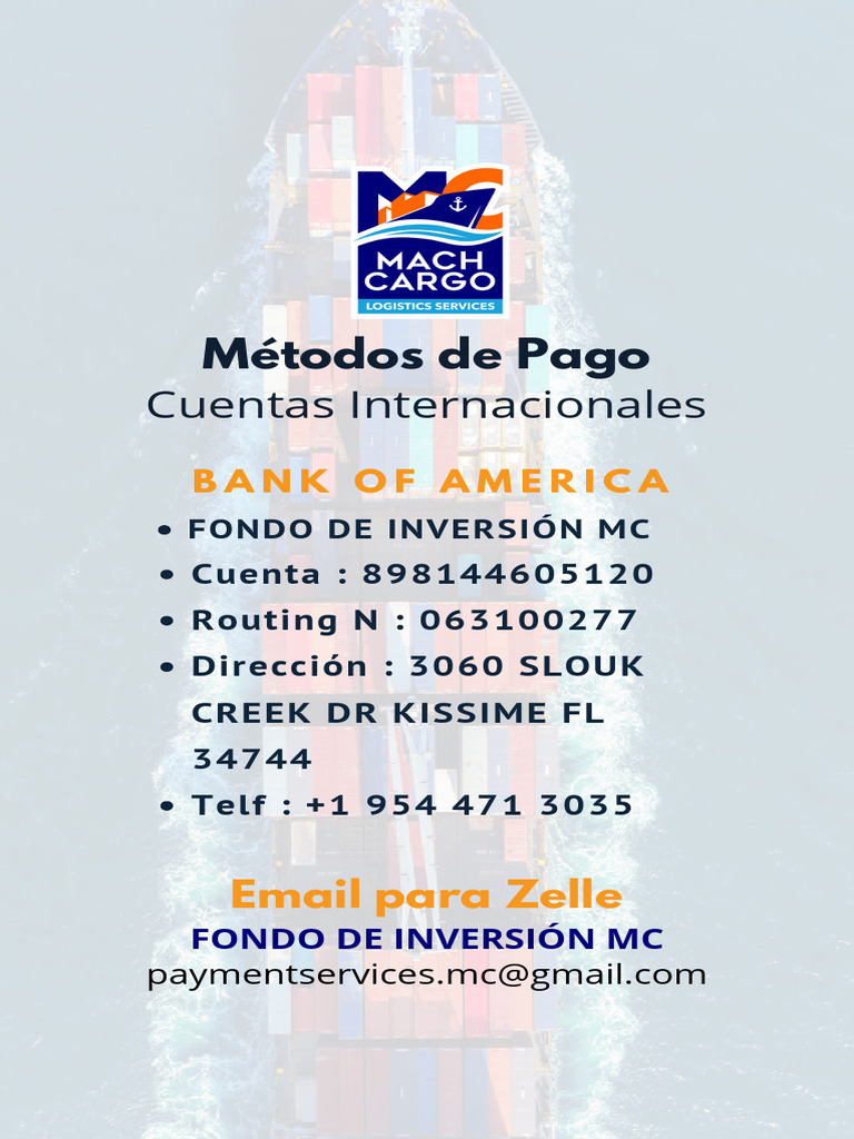 Cuentas Mach Cargo 2023 | PDF