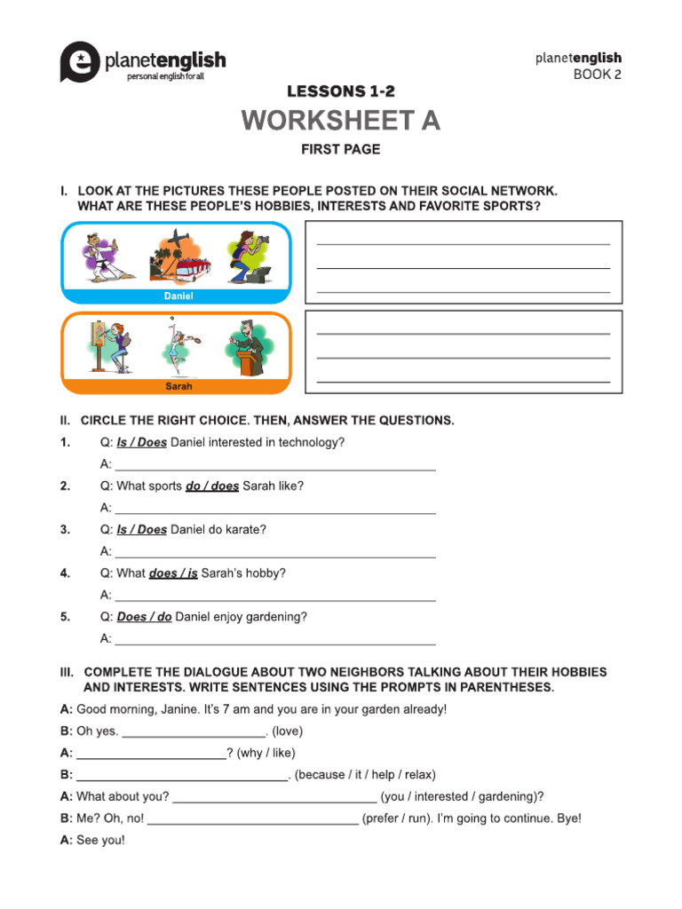 Level 2 Worksheet A | PDF