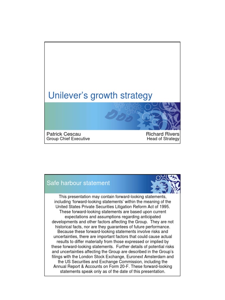 Unilever growth_strategy_slides | Unilever | Strategic Management