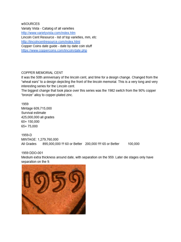 Coin Notes | PDF | Penny (United States Coin) | Coins