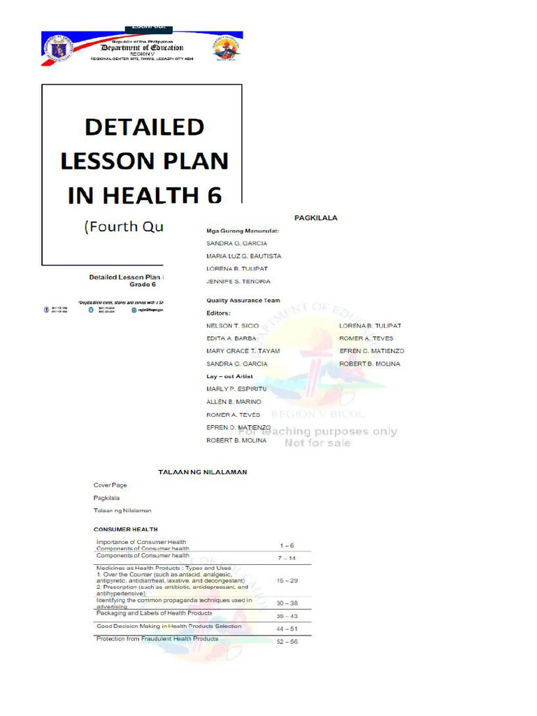 DETAILED LESSON PLAN in HEALTH 6 QUARTER 4 | PDF