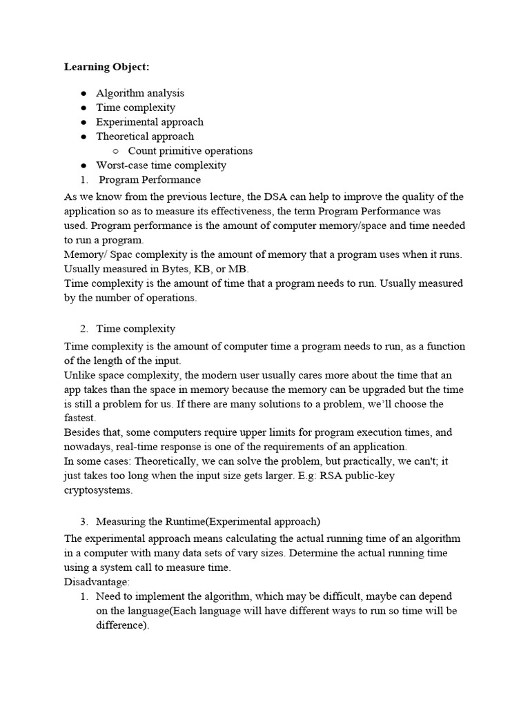 Algorithm Time Complexity Guide | PDF | Time Complexity | Computer Science
