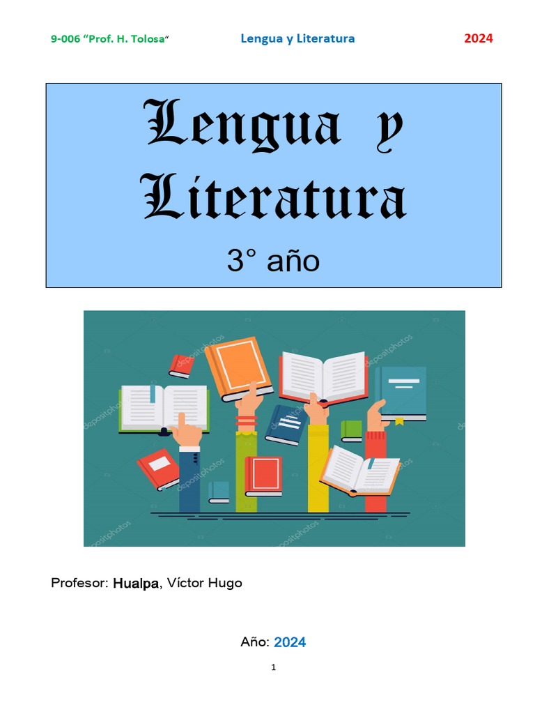 1º Cuadernillo Lengua N 3º Año 2024 | PDF