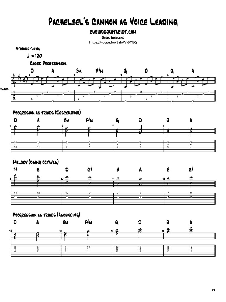Pachelbel's Cannon As Voice Leading | PDF | Musical Techniques ...