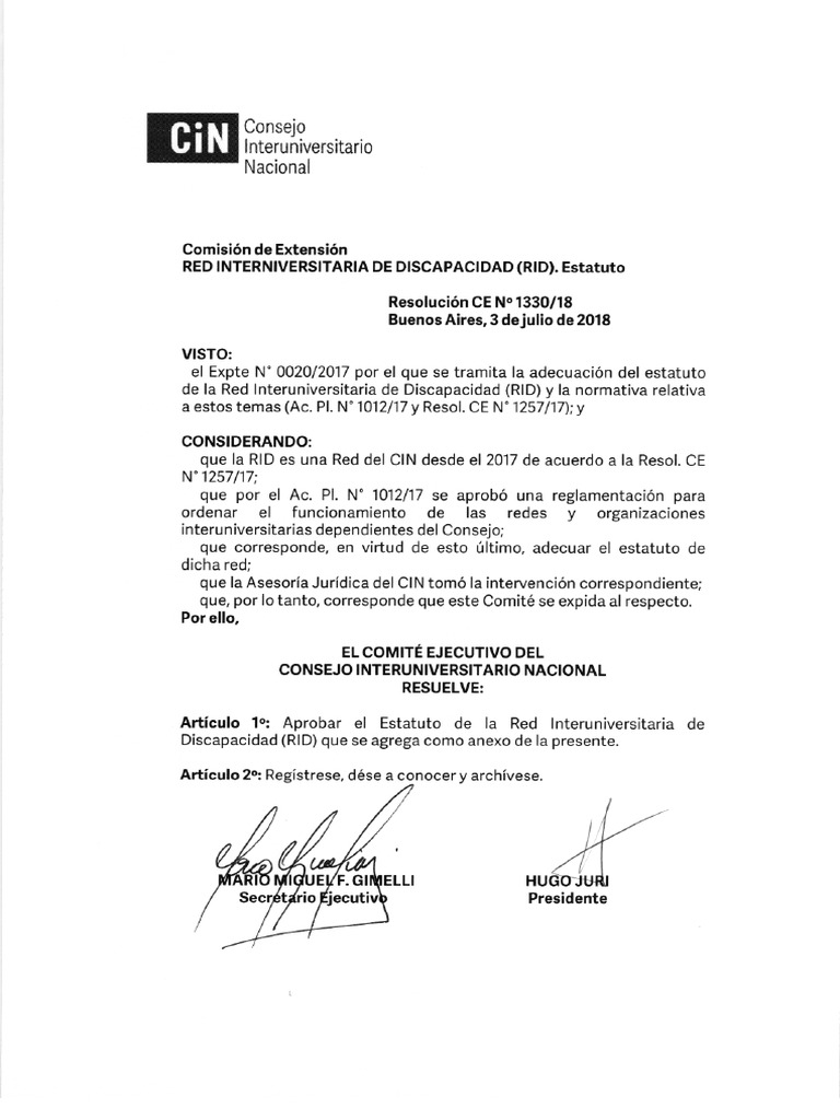 Estatuto RID | PDF | Accesibilidad | Comisión Europea