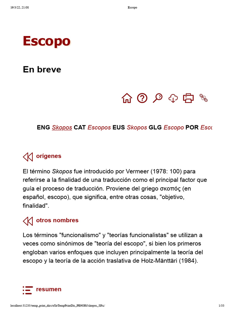 Significado y teoría del escopo | PDF | Interacciones de disciplina ...