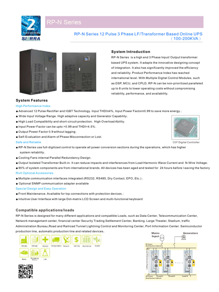 RP Series Data | PDF | Power Supply | Transformer