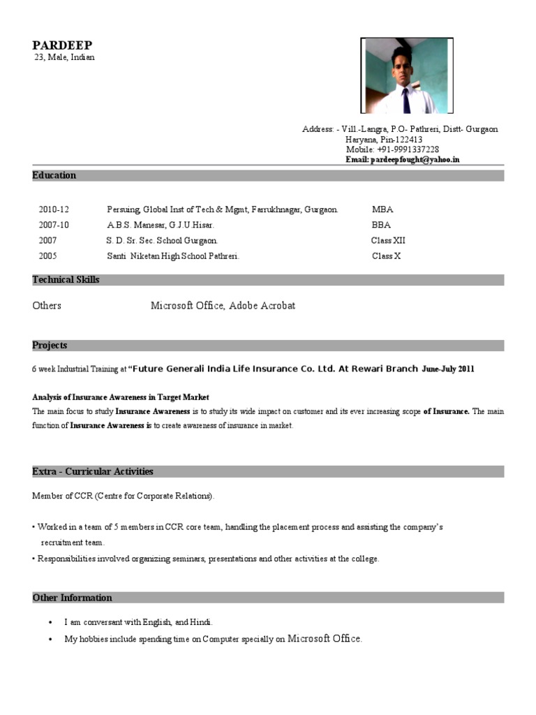 Pardeep Resume | PDF | Career & Growth | Finance & Money Management