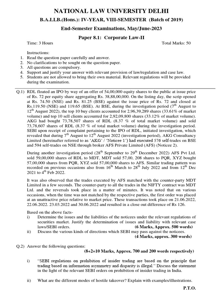 IV Year, VIII Sem. (Batch-2019) | PDF | Trademark
