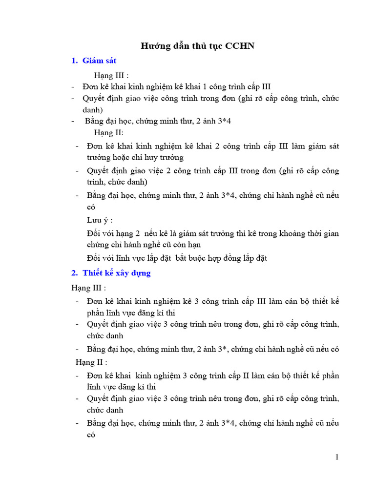 Hướng dẫn thủ tục CCHN | PDF