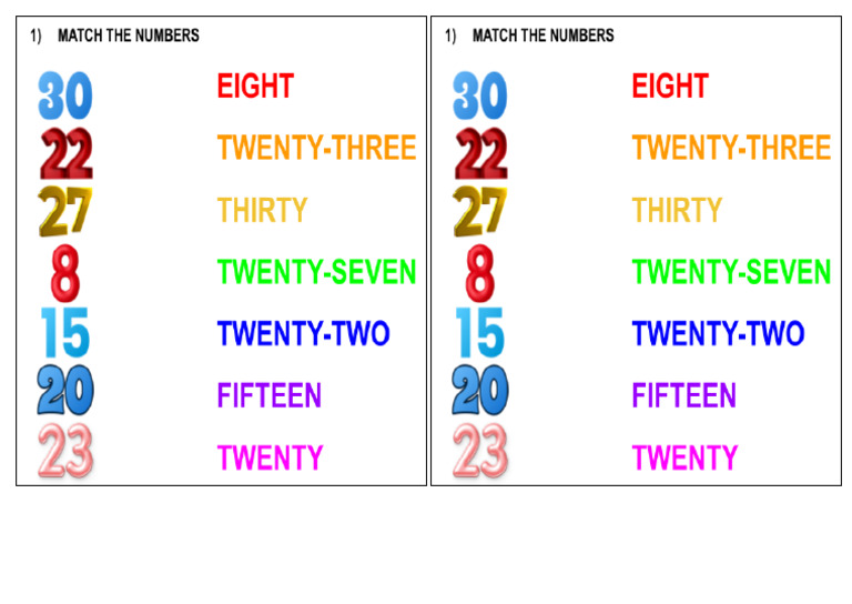 Numbers-Matching | PDF