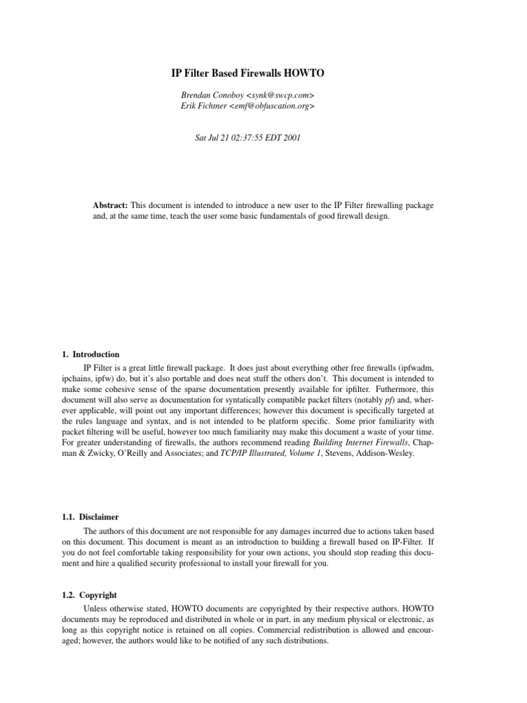 Ipf Howto Pdf Computing Computer Networking 