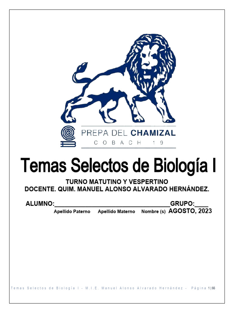 Actividadesbloque I Biologia Como Ciencia Temas Selectos de Biologia ...